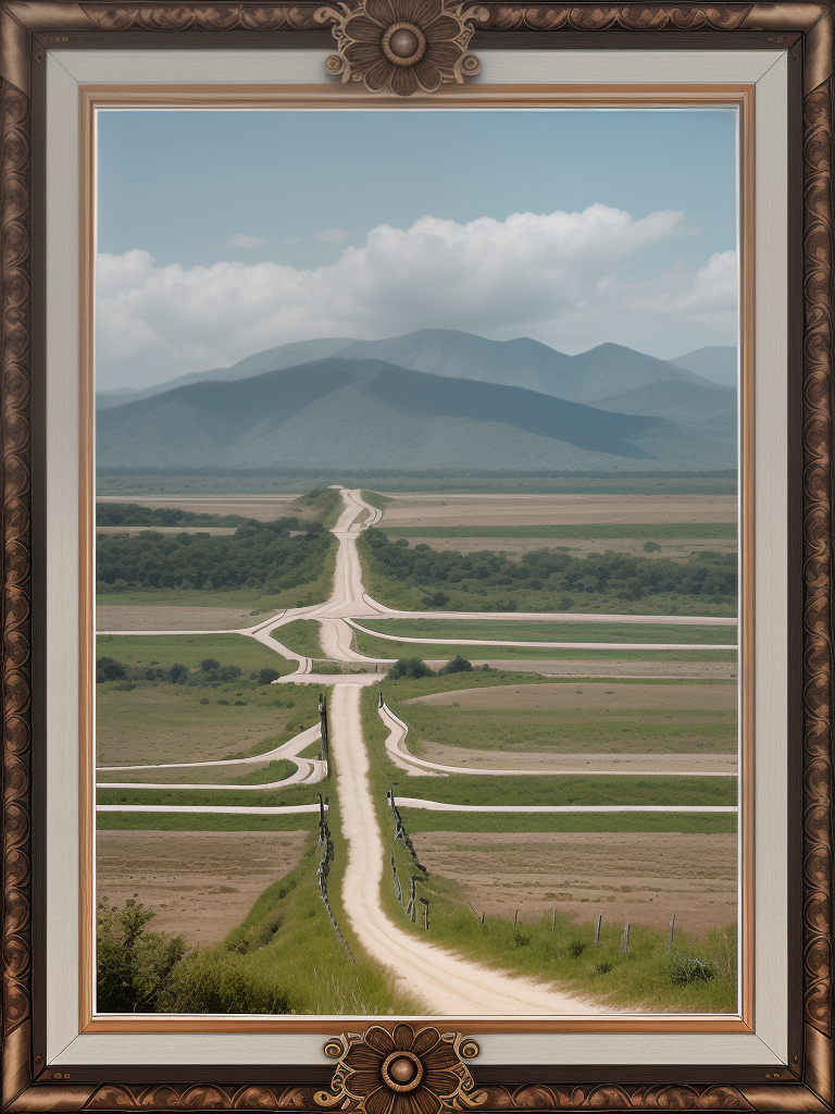 Endless Country Roads Winding Through Lush Green Fields and Mountains