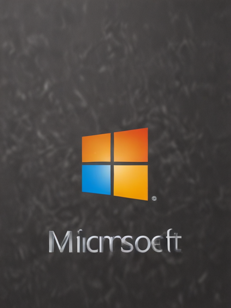 Microsoft Logo Displayed on a Textured Background with Modern Design ...