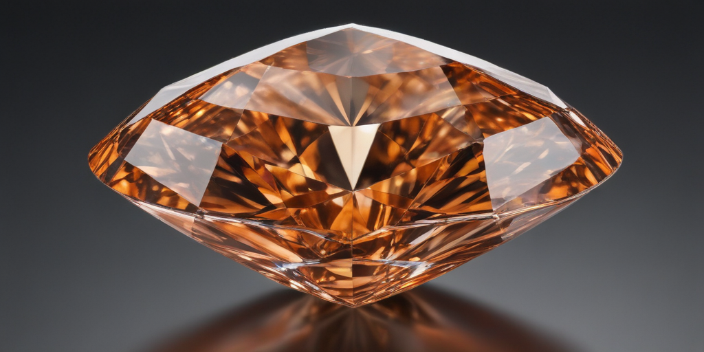 Stunning Amber Gemstone Sparkling Brilliantly Against a Dark Background