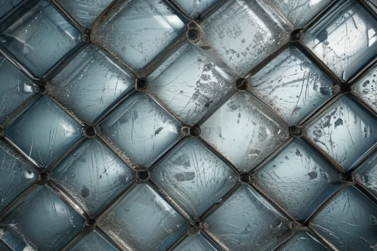 Abstract Close-Up of Textured Glass Tiles with Unique Patterns and ...