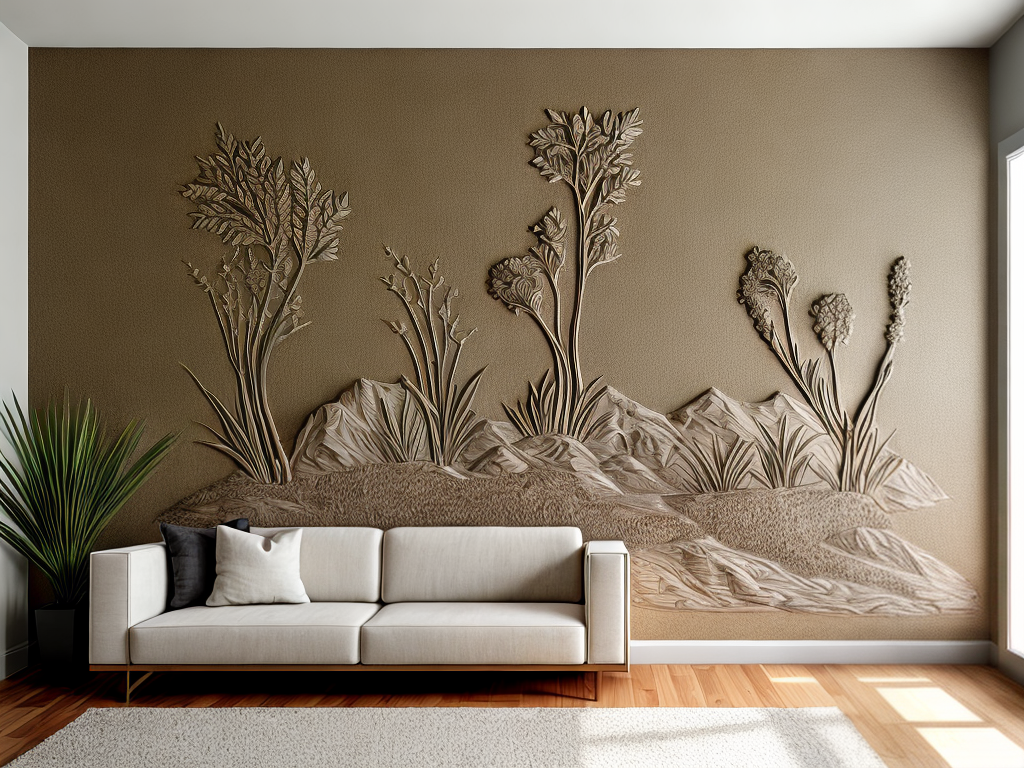 interior design wall bas-relief