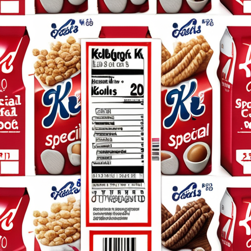 Kellogg's Ki Special Cereal Box Display with Nutritional Information ...