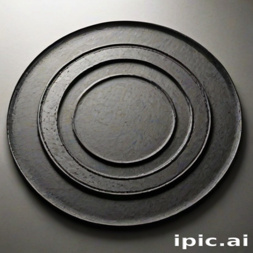 Elegant Black Circular Plates Arranged in Three Concentric Circles on ...