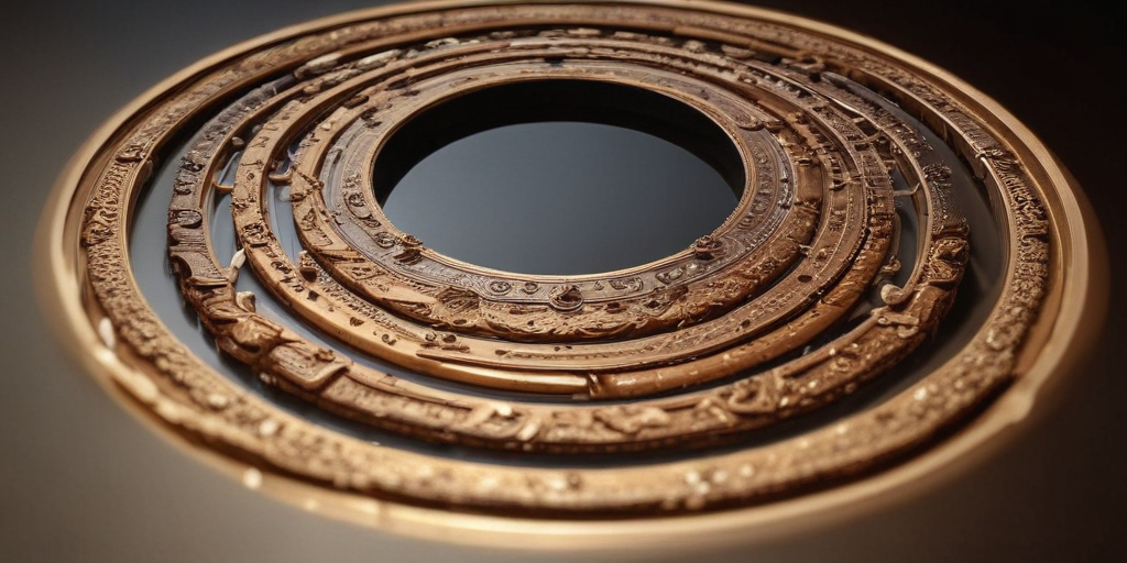 Intricate Circular Design of Layered Patterns and Detailed Engravings ...