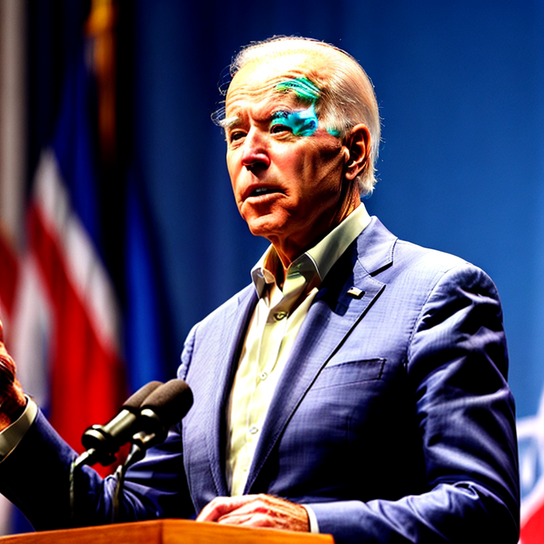 Joe Biden sniffing a ball of hair