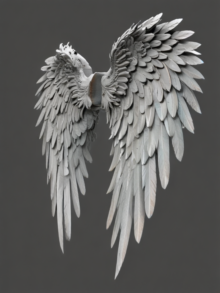 Majestic Silver Wings Crafted from Delicate Leaves in Stunning Detail