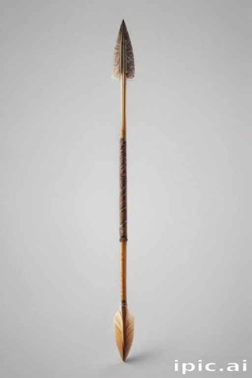Traditional Handcrafted Arrow with Feathers and Intricate Detailing for ...