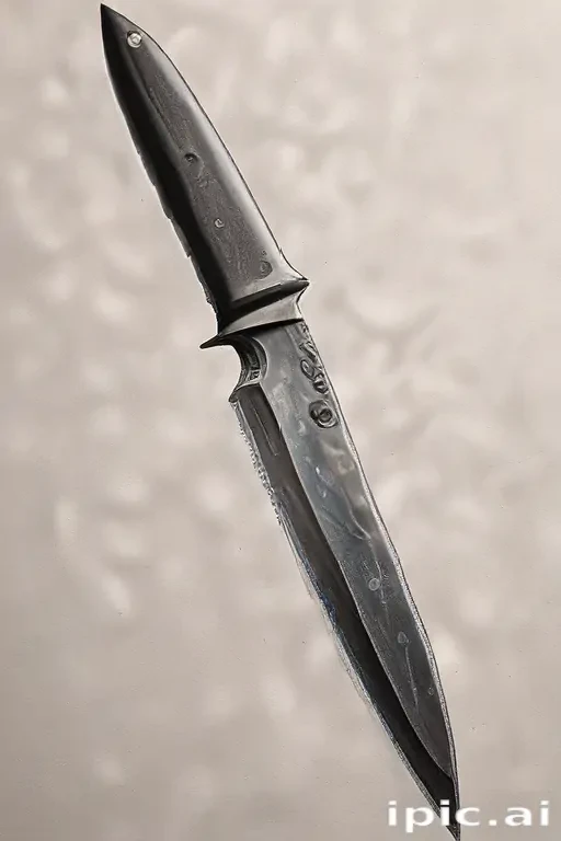 Elegant and Sharp: A Stunning Black Blade with Intricate Design Details