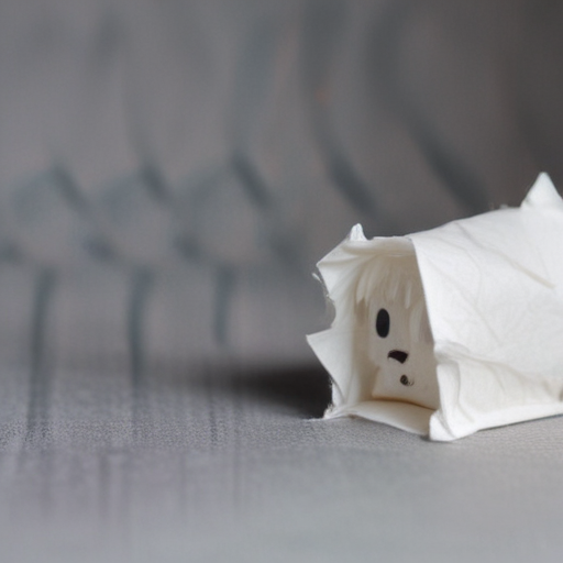 A origami image of donald trump using toilet paper