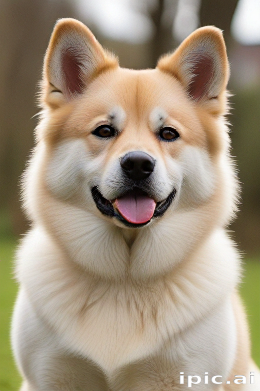 A Happy Dog With Fluffy Fur Enjoying a Beautiful Outdoor Day