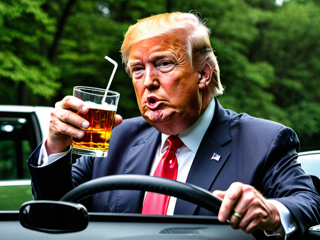 Donald Trump drinking and driving
