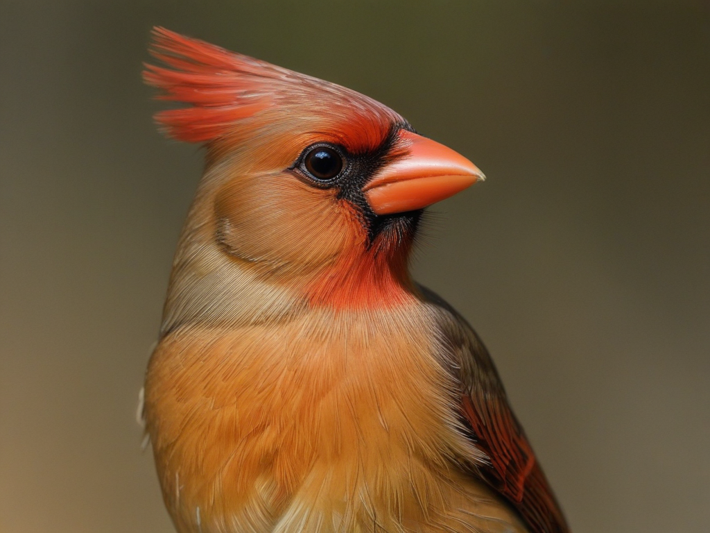 Close-up of a Vibrant Cardinal Bird Showcasing Its Colorful Plumage
