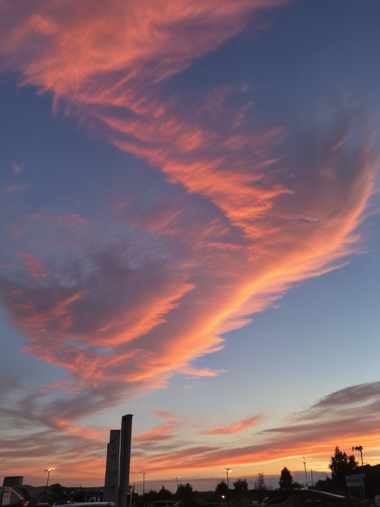 the sky with every color in it right before sunset