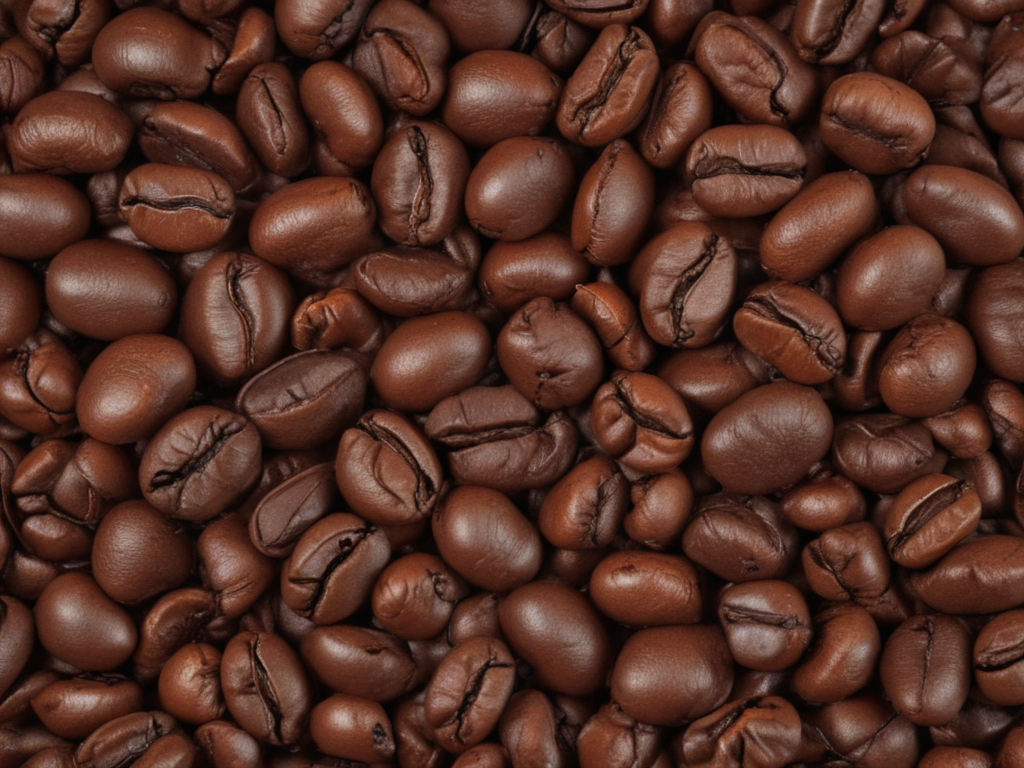 Rich and Aromatic: A Close-Up View of Freshly Roasted Coffee Beans