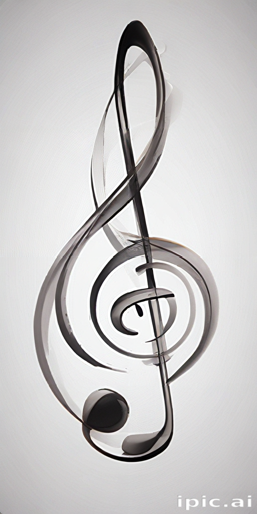 Elegant Treble Clef Design: A Fusion of Music and Artistry