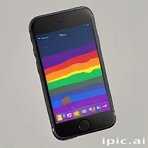 Colorful Digital Artwork Displayed on a Modern Smartphone with Vibrant ...