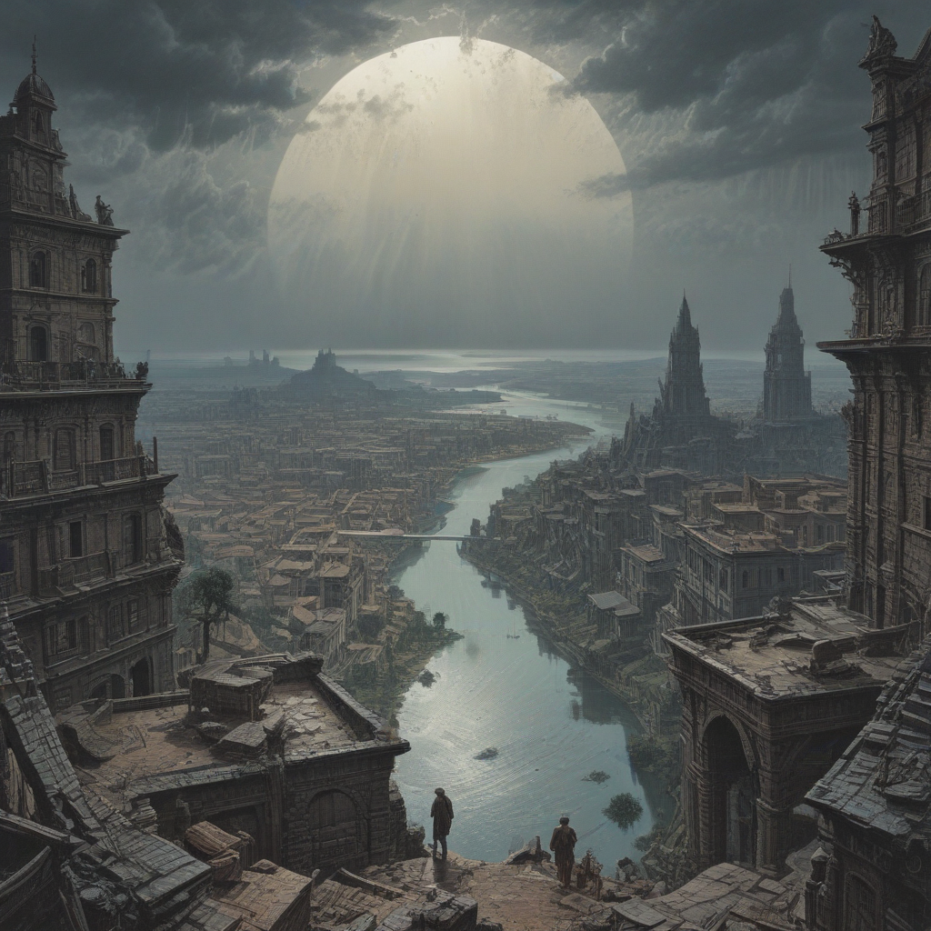 roman empire jean giraud moebius oniric landscape piranesi lake ...