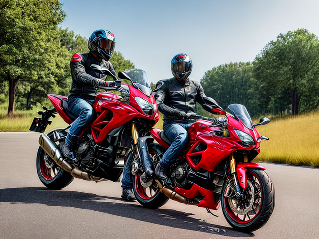 make me a photo showing a handsome businessman riding a Ducati motorbike.