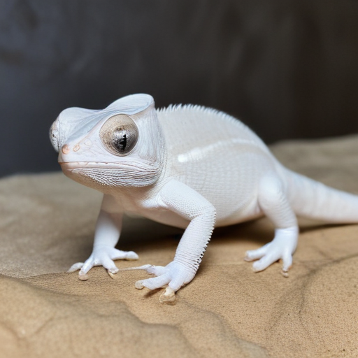 a white chameleon