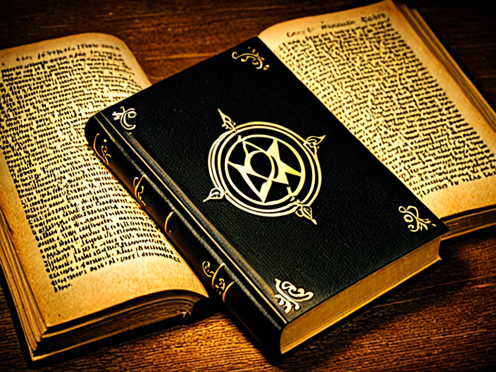 a evil book with dark spells