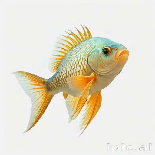 Beautiful Colorful Fish Swimming Gracefully in Clear Aquatic Environment
