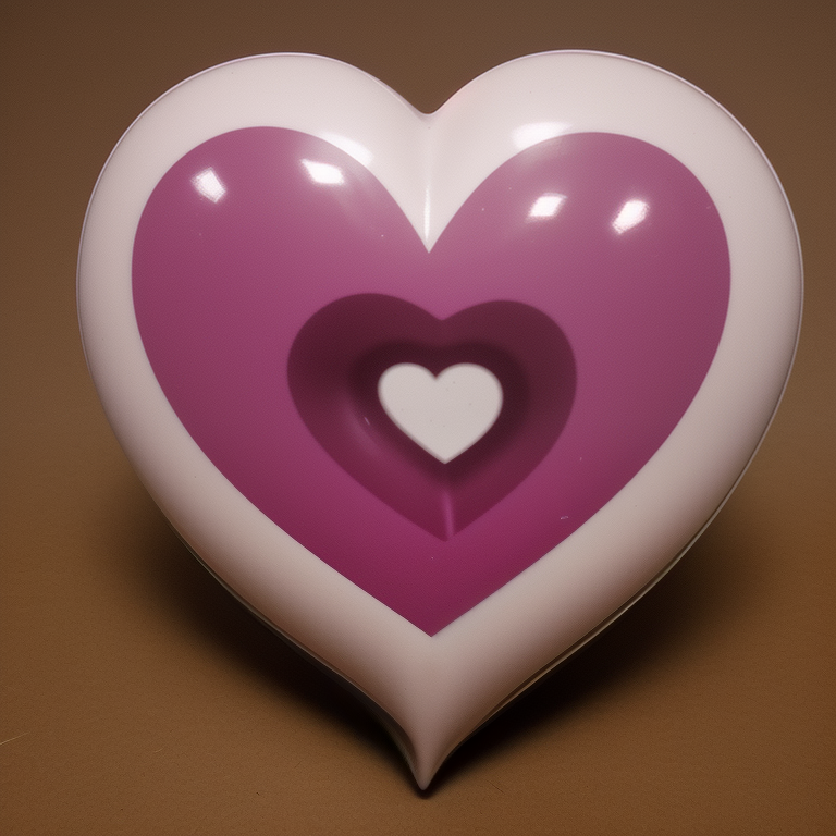 A Colorful Heart Sculpture Featuring Nested Hearts in Vibrant Shades of ...