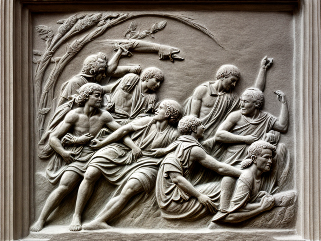 bas-relief in the interior