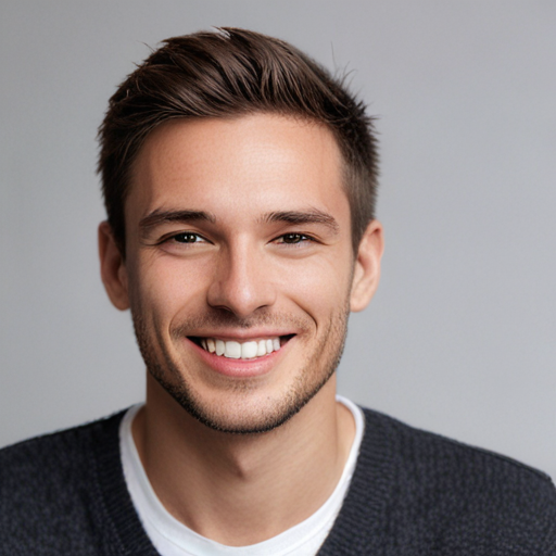 Face of a male smiling