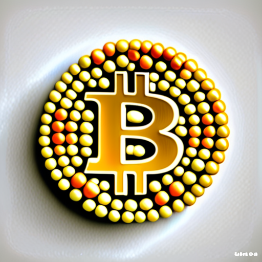 Corn Kernels in the shape of a Bitcoin "B"