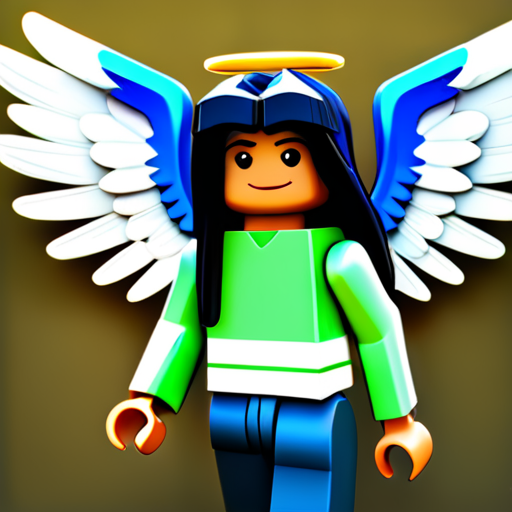 roblox style photo of an angel