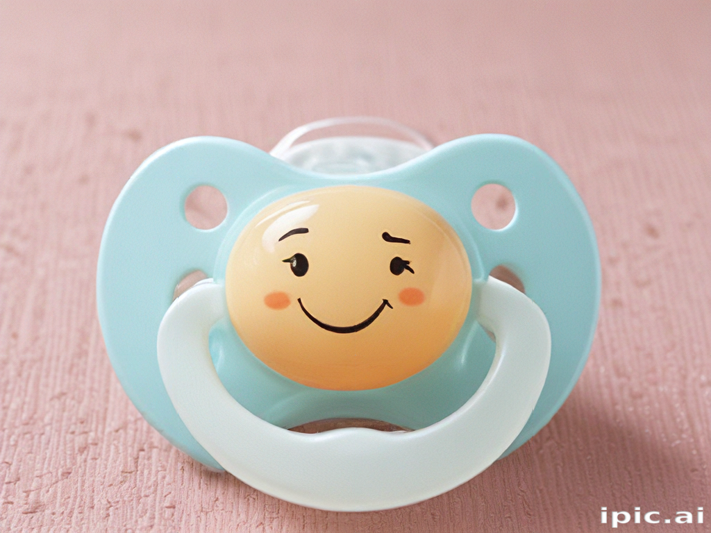 A Cute Smiling Pacifier Perfect for Soothing Infants and Babies.