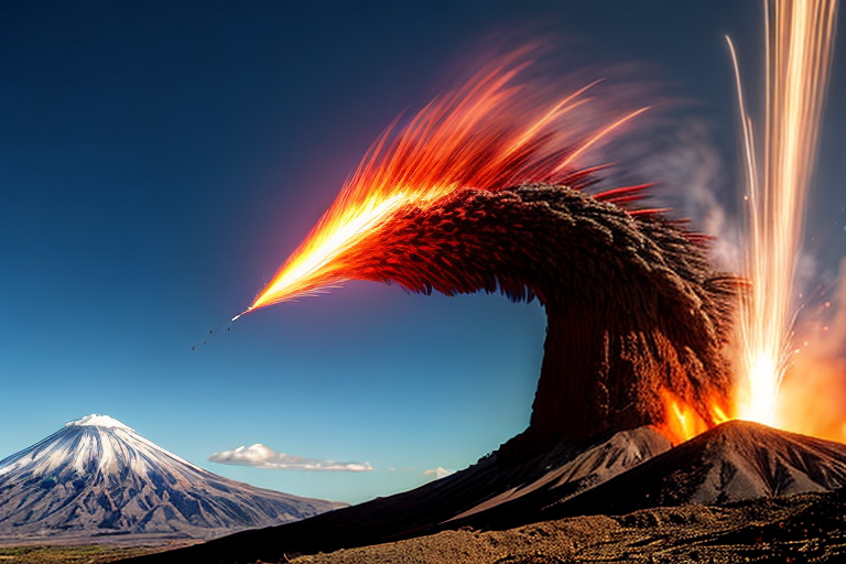 volcano monster shooting fire out of its mouth