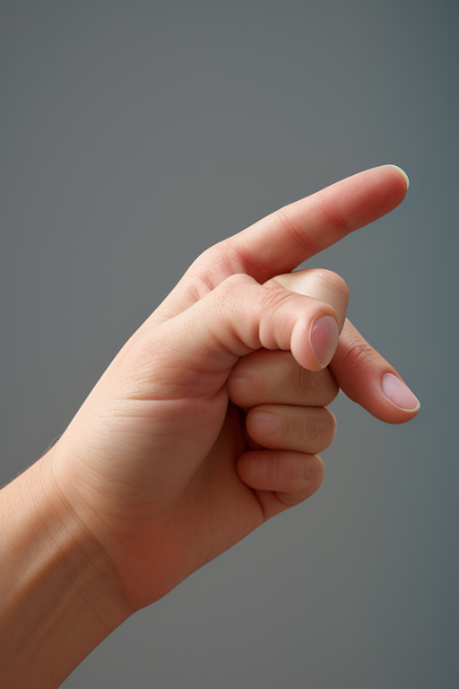 An Artistic Capture of a Hand Gesture Pointing Towards the Future