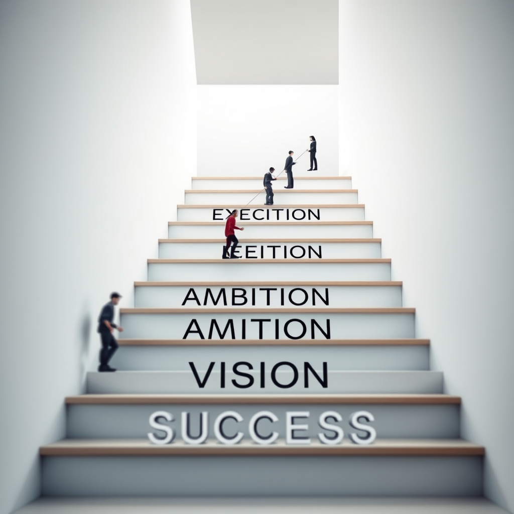 Climbing the Steps of Success: A Journey Through Vision and Ambition