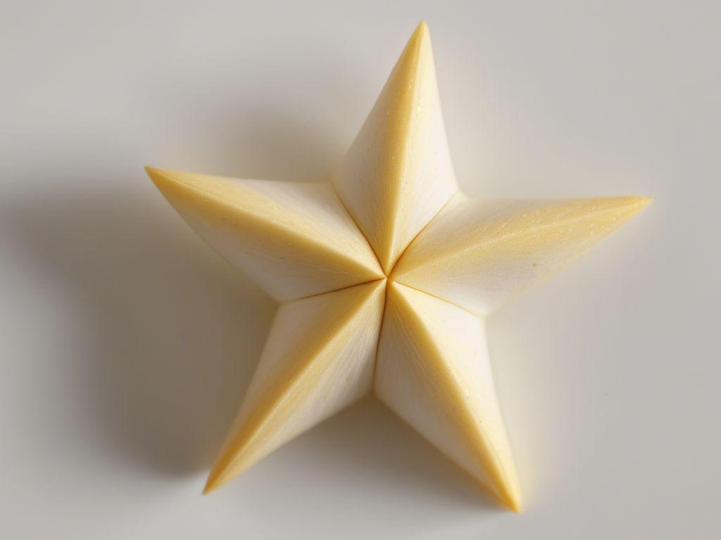 A Beautifully Crafted Star Shape Made from Soft Yellow Material