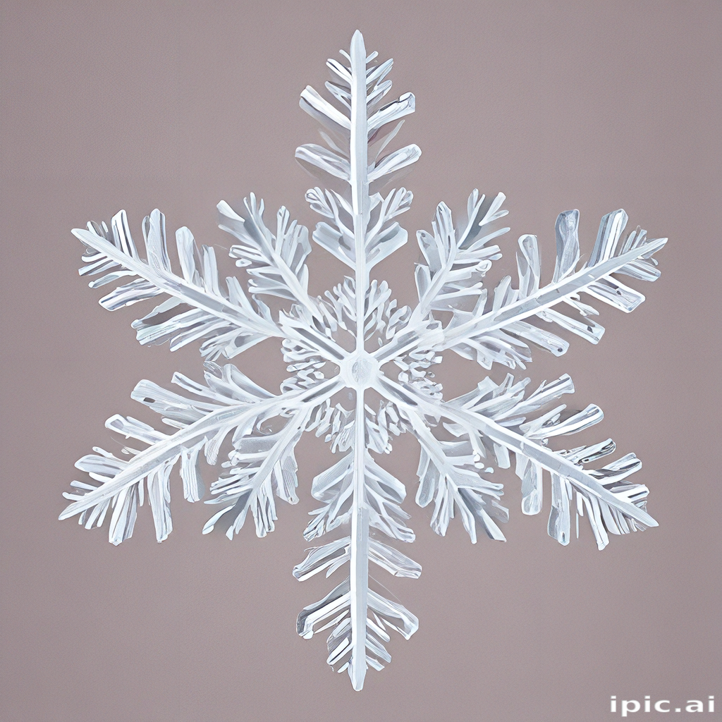 Intricate Snowflake Design Showcasing Nature's Unique Frosty Patterns ...