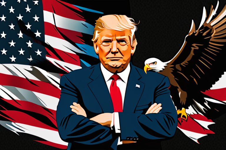 2d vector exaggerated cartoon of donald trump standing infront an ...