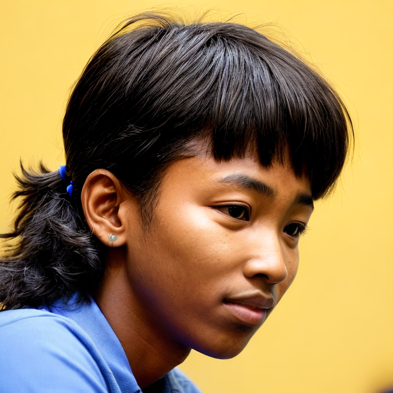 a student in front of a computer taking a test with thought bubble overhead