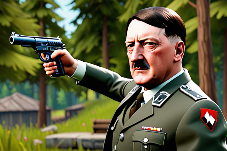 adlof hitler in fortnite hitting a clip
