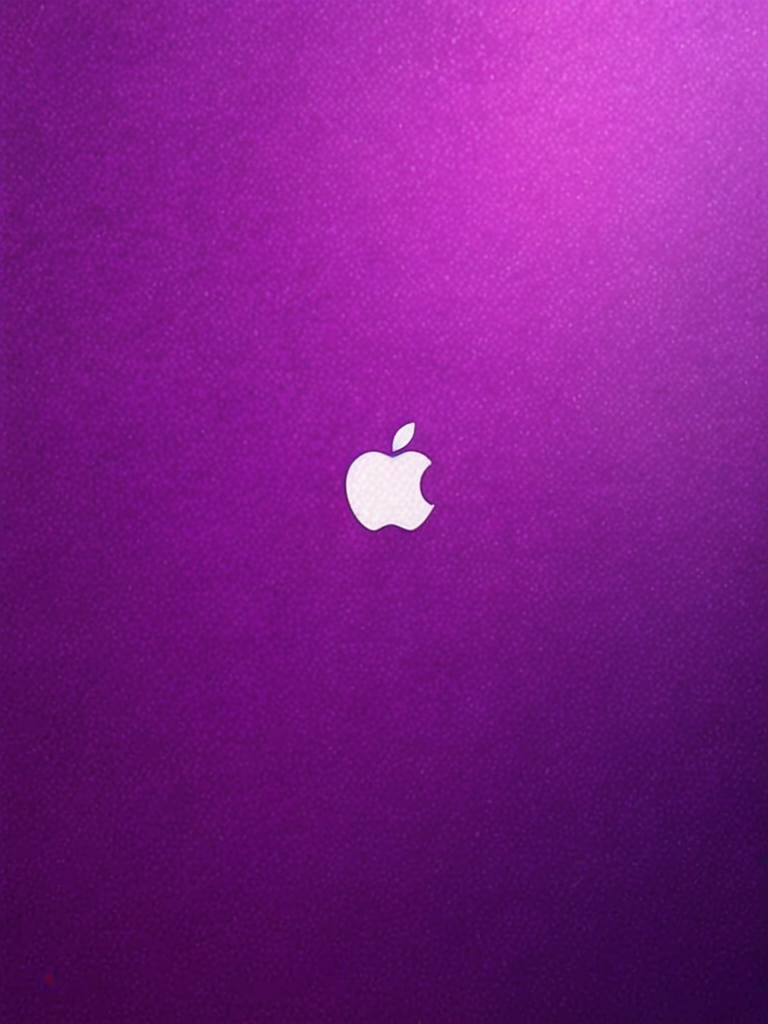 Vibrant Purple Background Featuring the Iconic Apple Logo in the Center
