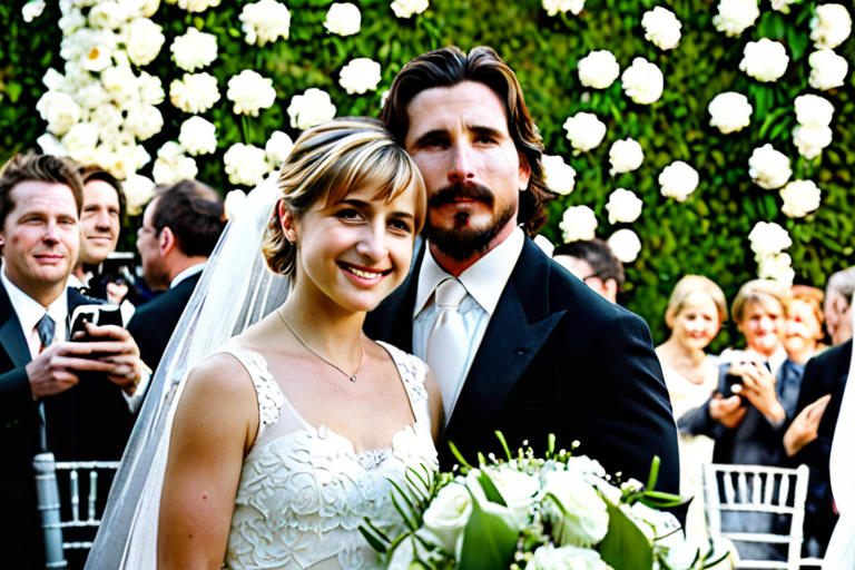 Allison Mack and Christian bale wedding
