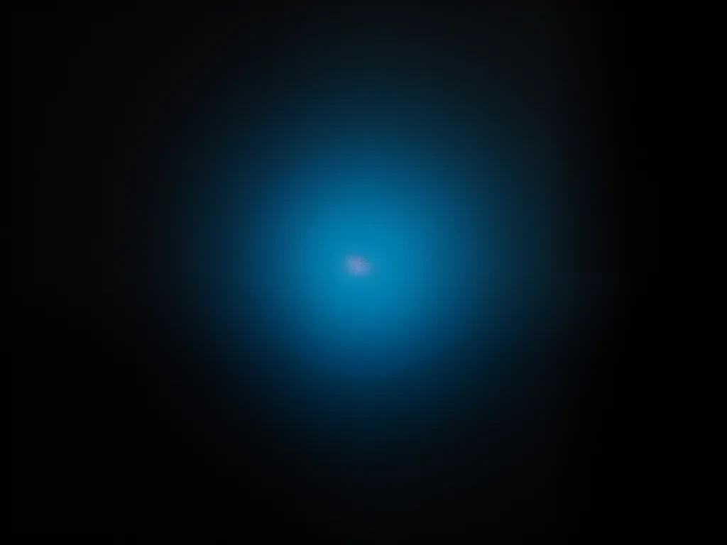 Vibrant Blue Light Emitting from a Central Point Against a Dark Background