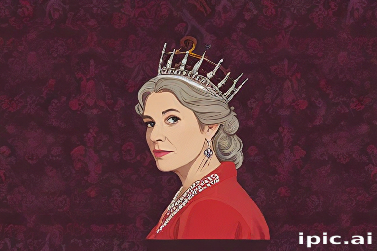 A Regal Portrait of a Queen with an Elegant Crown and Graceful Expression