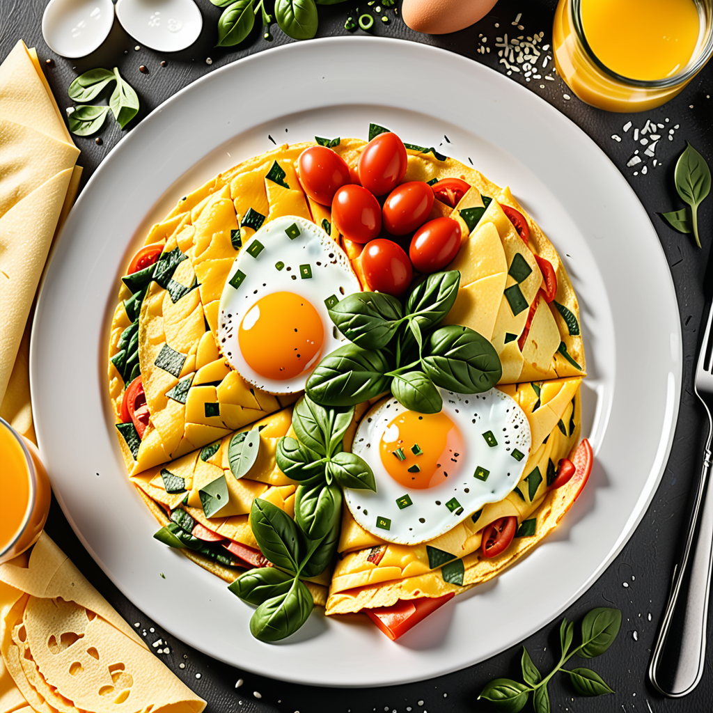 Deliciously Colorful Breakfast Platter Featuring Eggs, Veggies, and ...