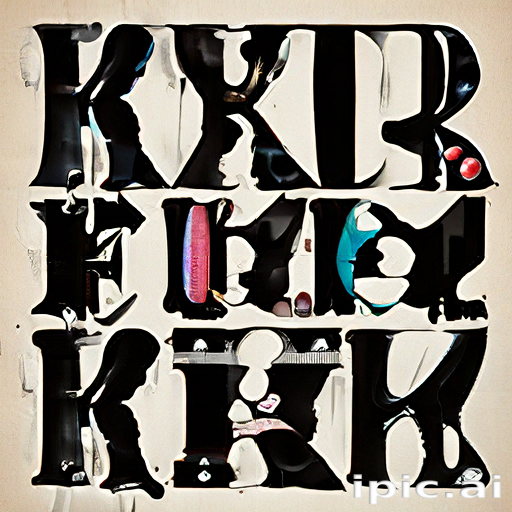 Abstract Art: Playful Exploration of Letters with Unique Textures and ...