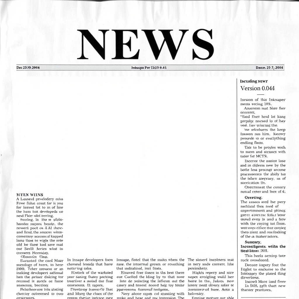 Create a newspaper front page featuring a bold headline that reads ...