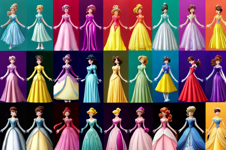 collage of disney princesses