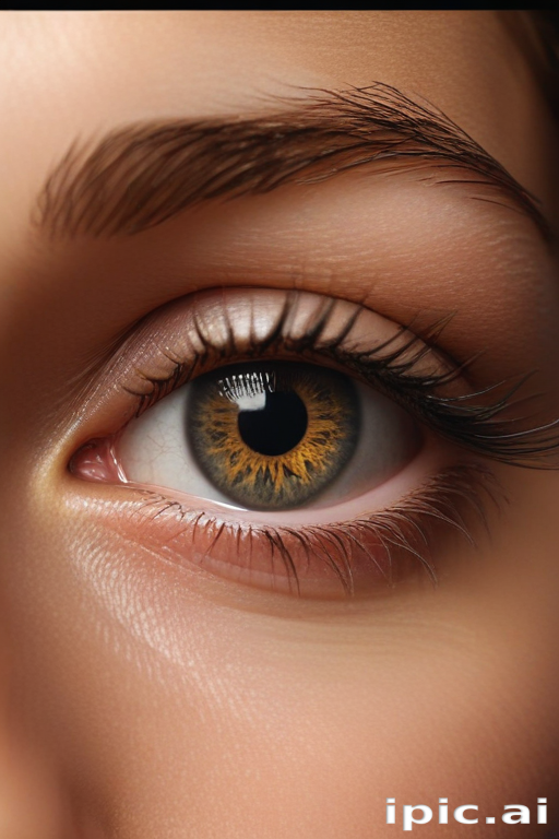 A Close-Up of a Beautiful Eye Capturing Intricate Details and Colors.