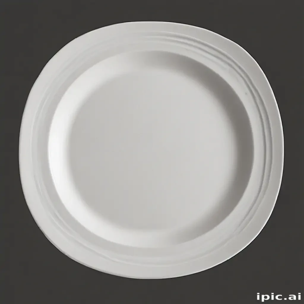 A Simple, Elegant White Plate Set Against a Dark Background.