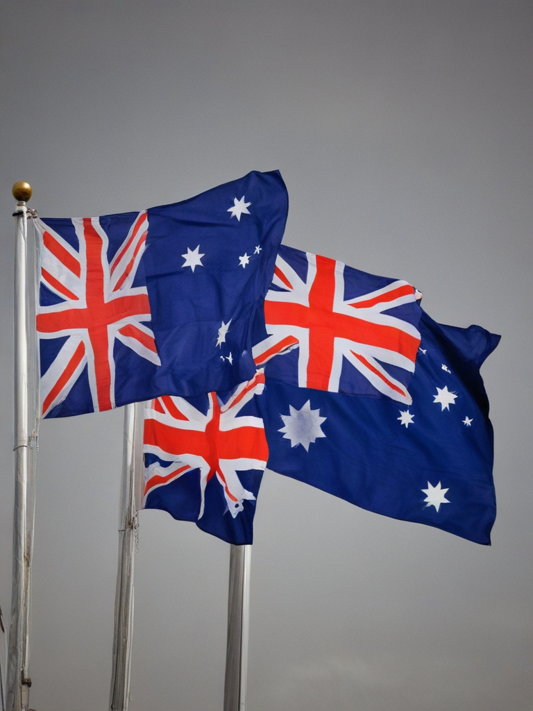 Australian and ROK flag side by side